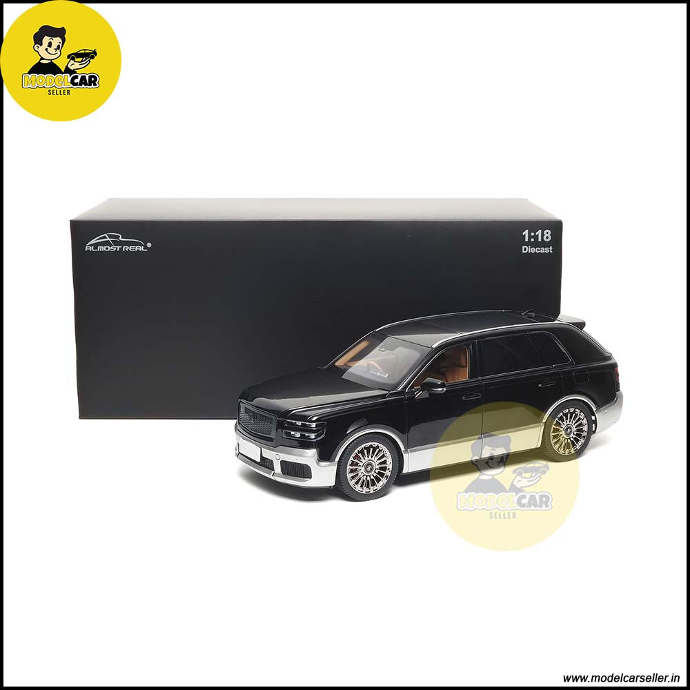 1/18 Toyota Century 2023 SUV Almost Real Black Silver Diecast Scale ...
